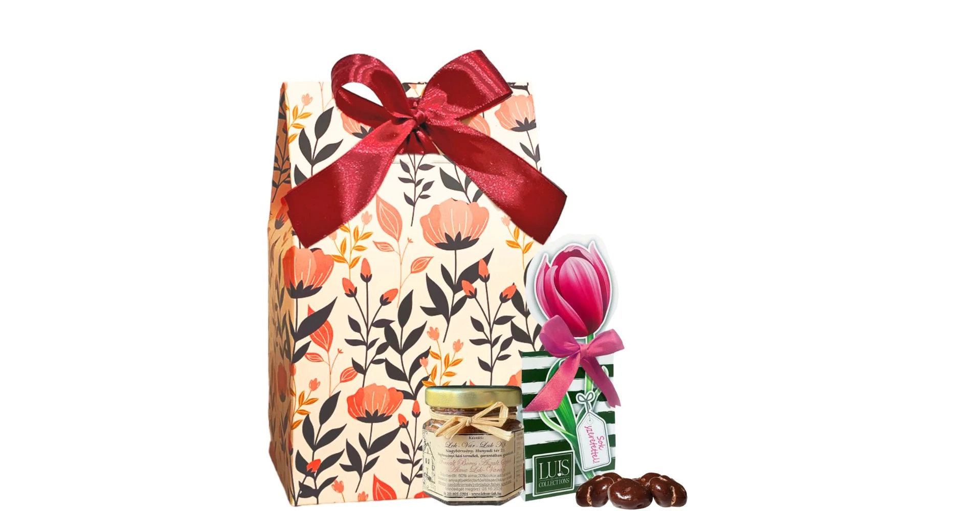 Nőnapi csoki és lekvár - Ajándékküldés díszdobozban