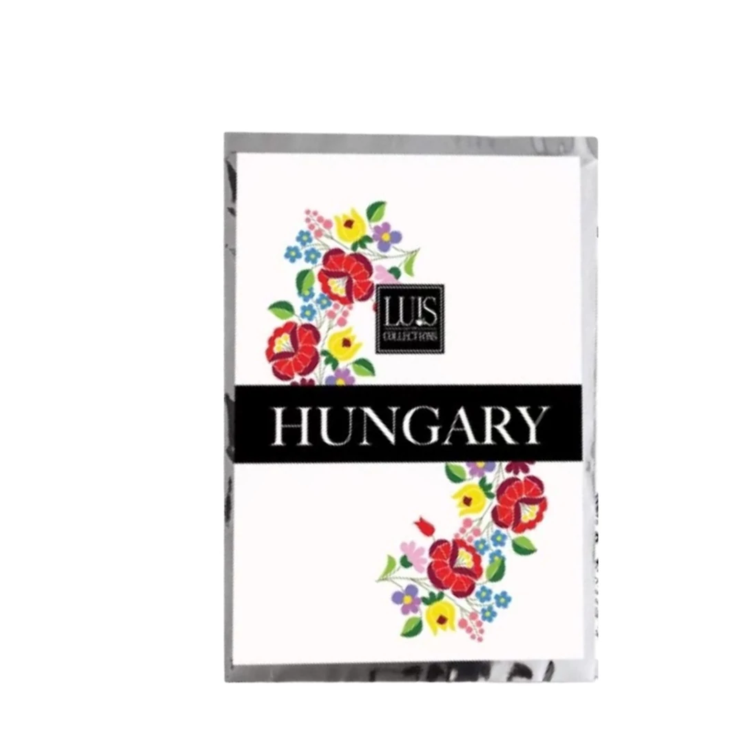 Karácsonyi képeslap formájú fekete teakeverék